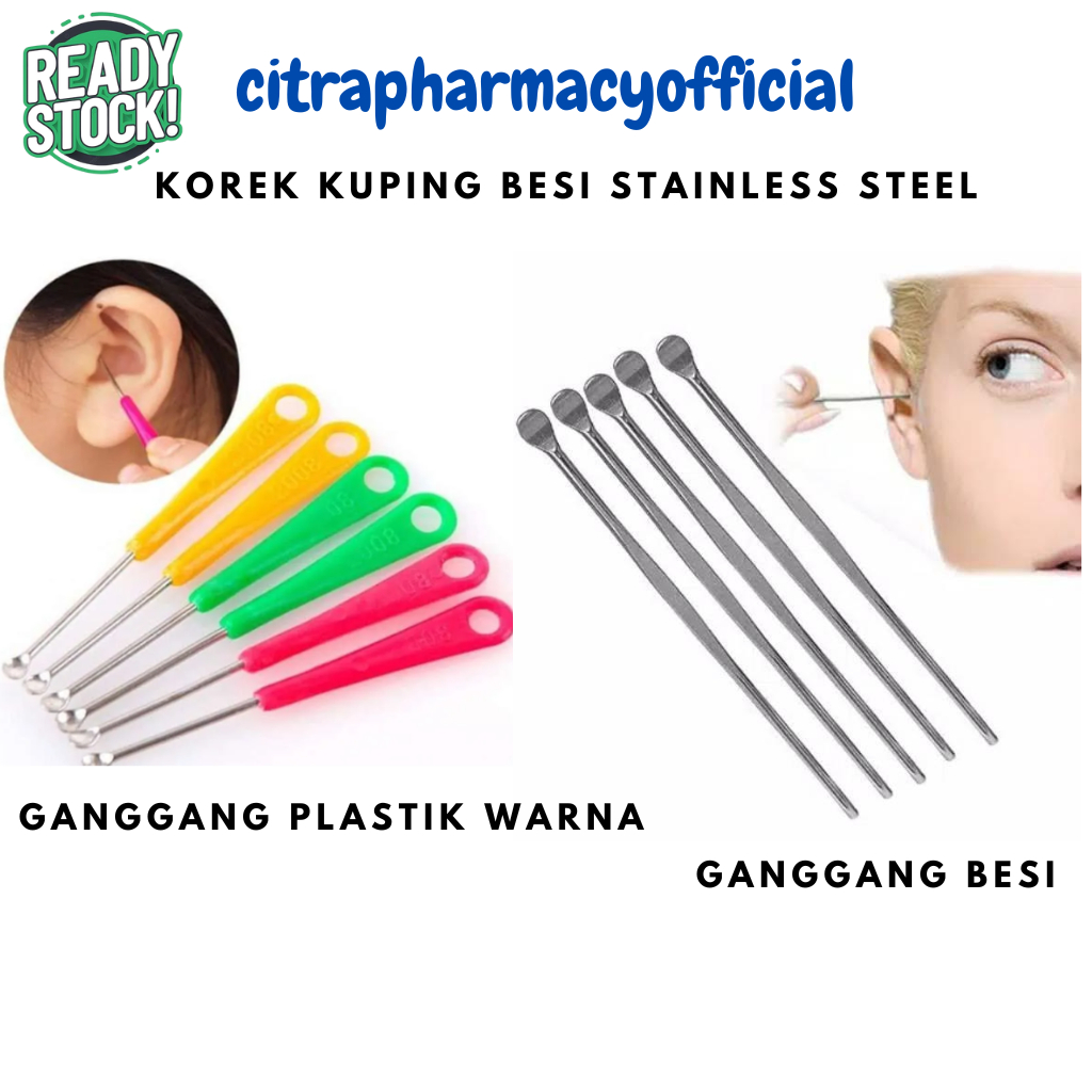 Jual Korek Kuping/Telinga Besi CHROOM 𝟏 𝐏𝐂𝐒 - Stainless Stell Anti ...