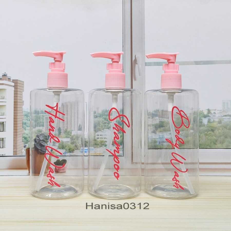 Jual Botol Pump 500ml Tempat Sabun Cair Plastik Pompa 500 Ml / Botol ...