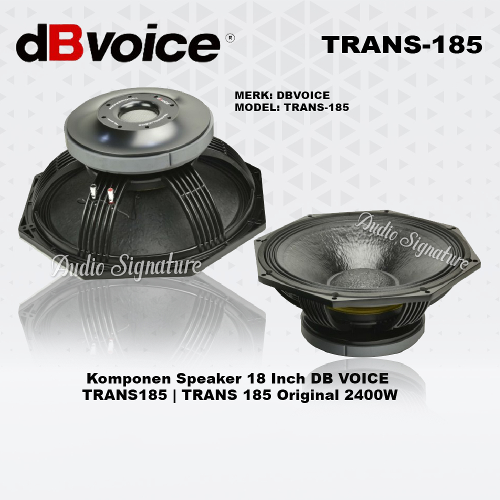 Jual Komponen Speaker 18 Inch DB VOICE TRANS 185 | TRANS185 Original ...