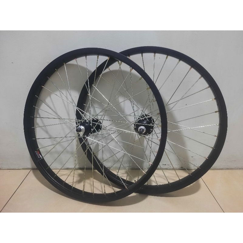 Jual Wheel Set Sepeda Ukuran 20 Velg Jadi Pelk Jadi 20 Velg 20 Hitam ...