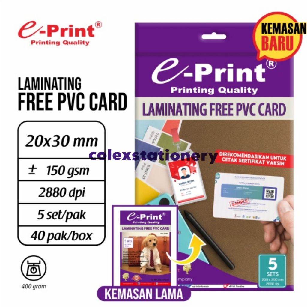 Jual Paper Laminating PVC Card / Paper Laminating Cetak Id Card Ukuran ...