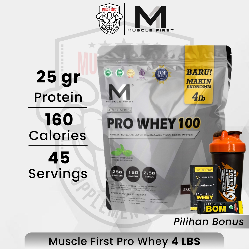Jual M1 Pro Whey 4lbs Muscle First Whey Protein Susu Protein Susu ...