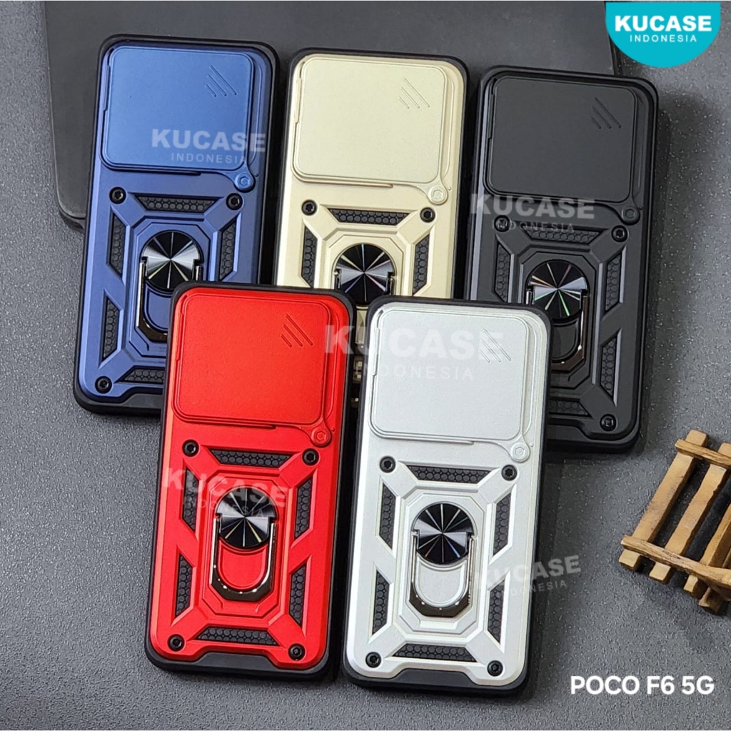 Jual Poco F6 5G Case Softcase slide Armor Case Robot + Slide Kamera ...