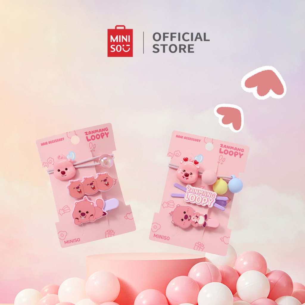 Jual Miniso x ZANMANG Loopy Collection Hair Clip & Hair Tie Pearl-Like ...