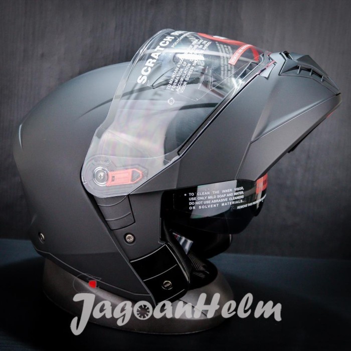 Jual STUDDS HELM TROOPER SOLID | MATT BLACK | MODULLAR DOUBLE VISOR ...