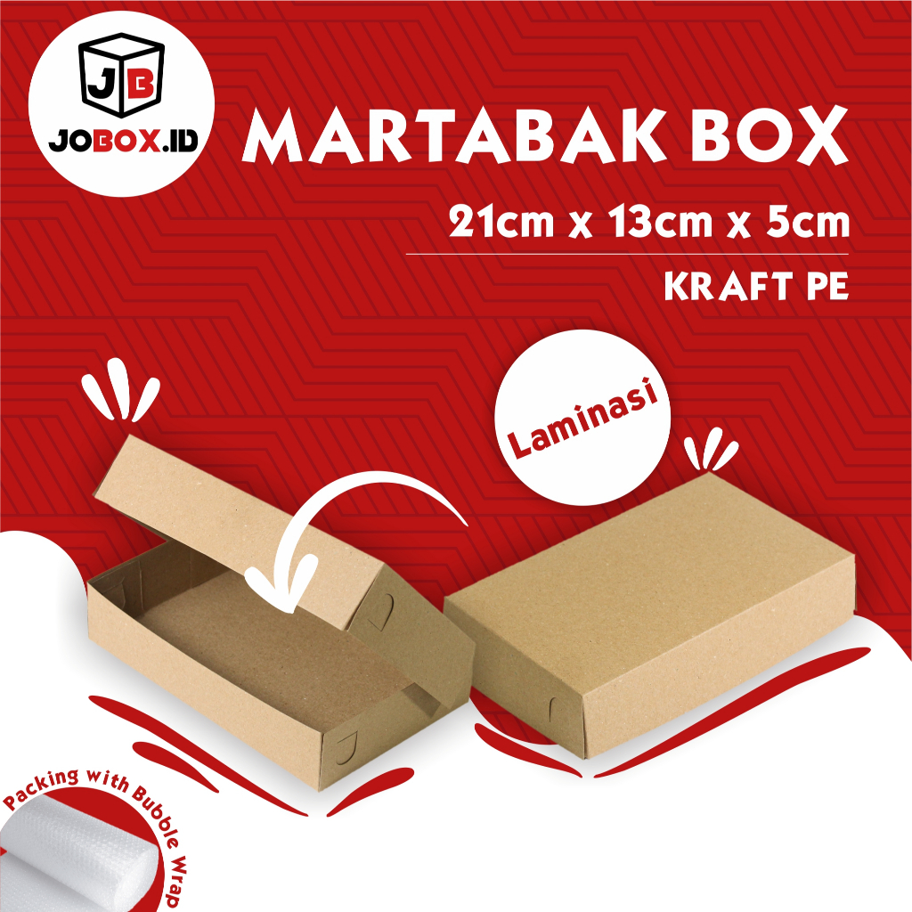 Jual Box Martabak Manis Kraft FULL LAMINASI 21x13x5 cm / Dus Brownies ...
