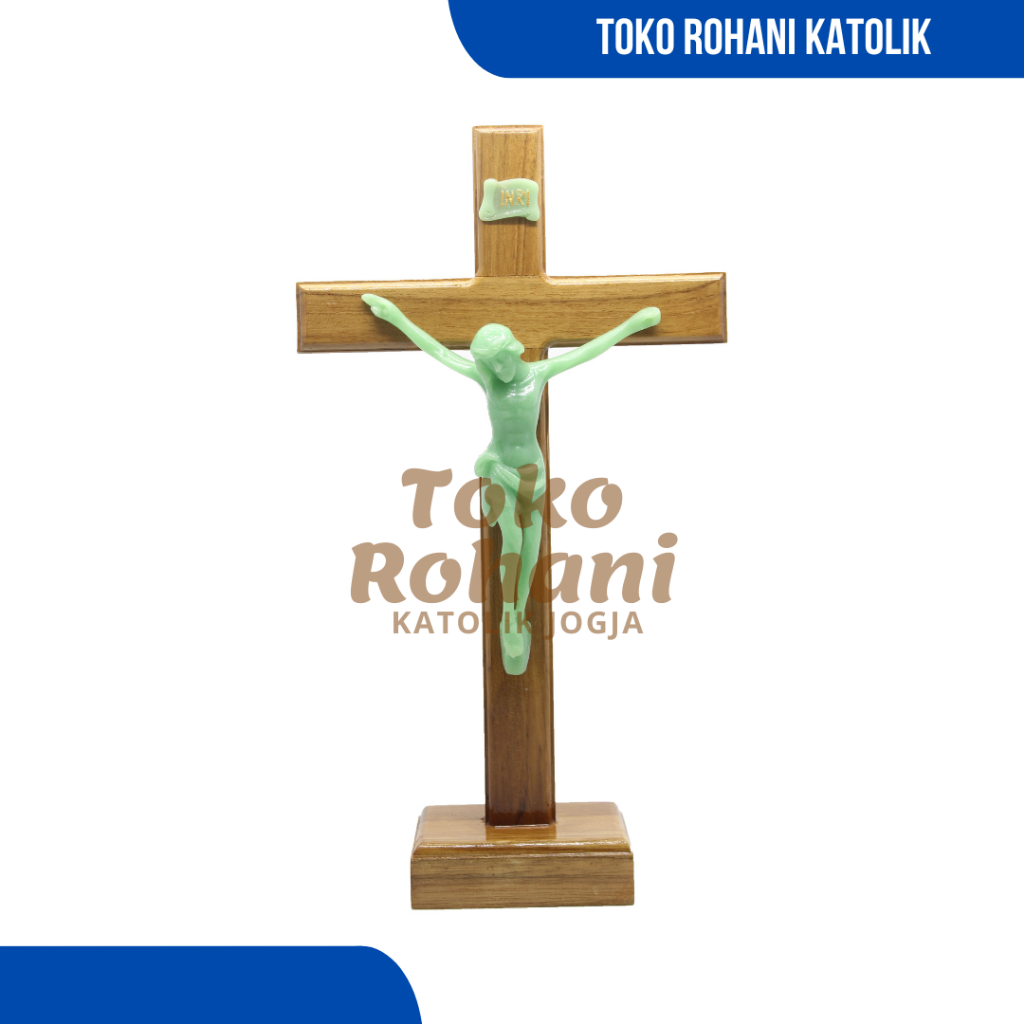 Jual SALIB DUDUK KATOLIK 30 CM FOSFOR (GLOW IN THE DARK) / SALIB MEJA ...
