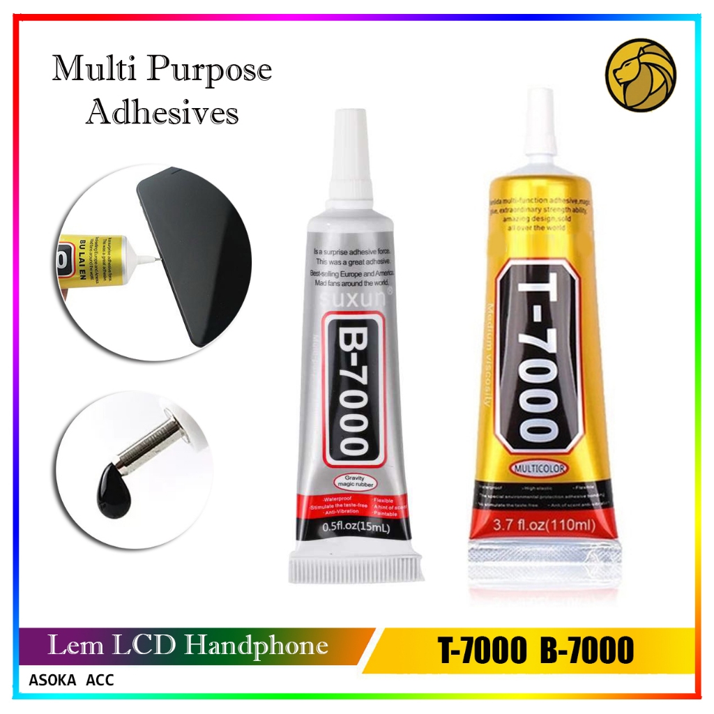 Jual Lem LCD Hitam Bening T-7000 B-7000 15 ml Touchscreen Lem Baterai Hp Ring Camera Handphone ...