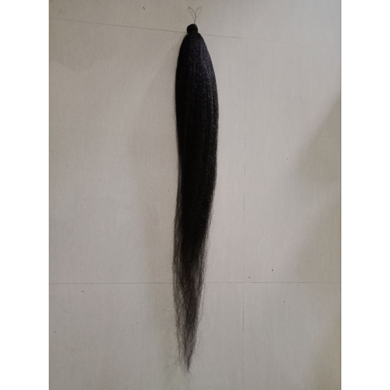 Jual rambut Cemara tanpa tulang hitam polos tebal ukuran 100cm | Shopee ...