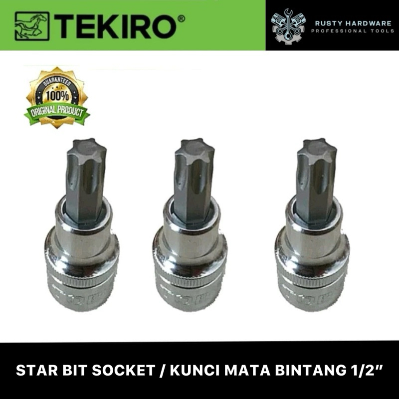 Jual TEKIRO – STAR BIT SOCKET / KUNCI MATA BINTANG 1/2” (100% ORIGINAL) | Shopee Indonesia