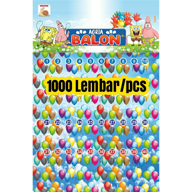 Jual 1000 Lembar/pcs kertas papan balon | Shopee Indonesia