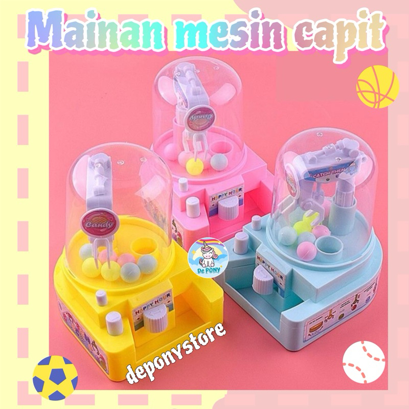 Jual Mainan Mesin Capit Mini Game Claw Machine Candy Crush | Shopee ...