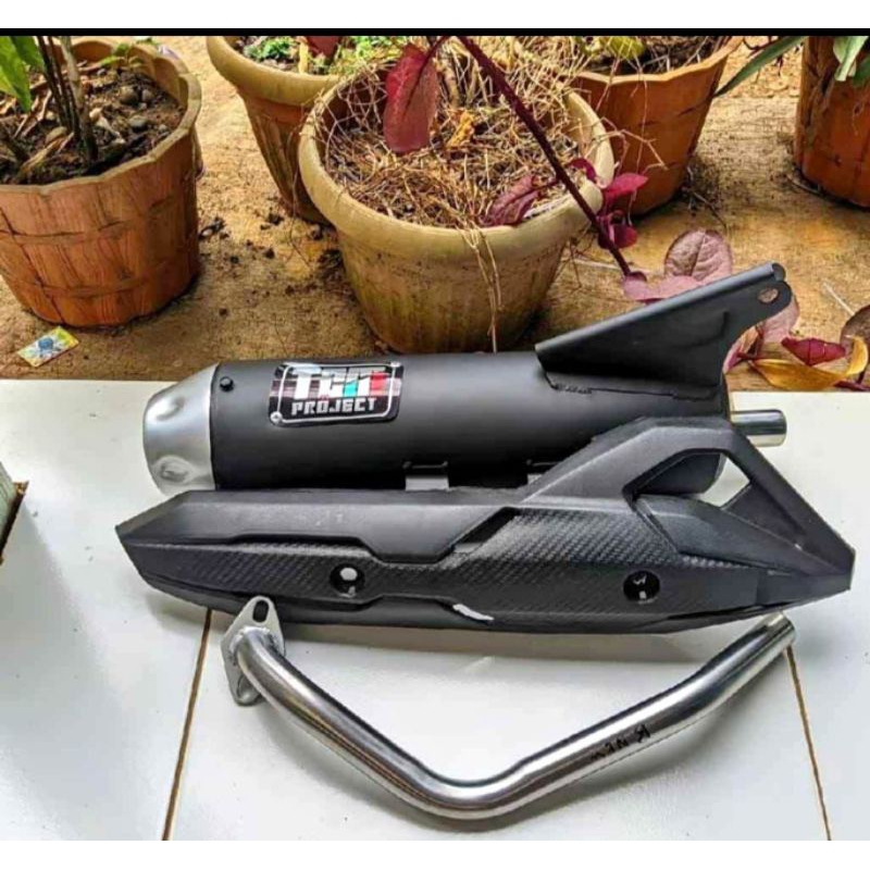 Jual Knalpot TZM project Full set+TAMENG all matic PNP Vario Beat Mio ...