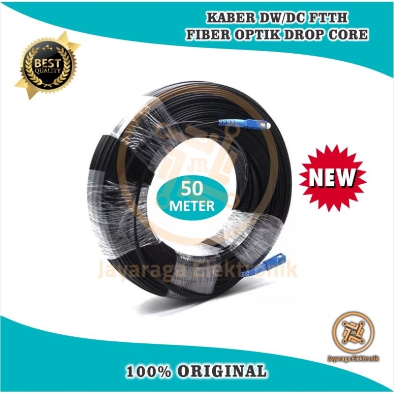 Jual Kabel DC Drop Core Preccon 1 Core 3 seling Panjang 50 Meter SC UPC ...