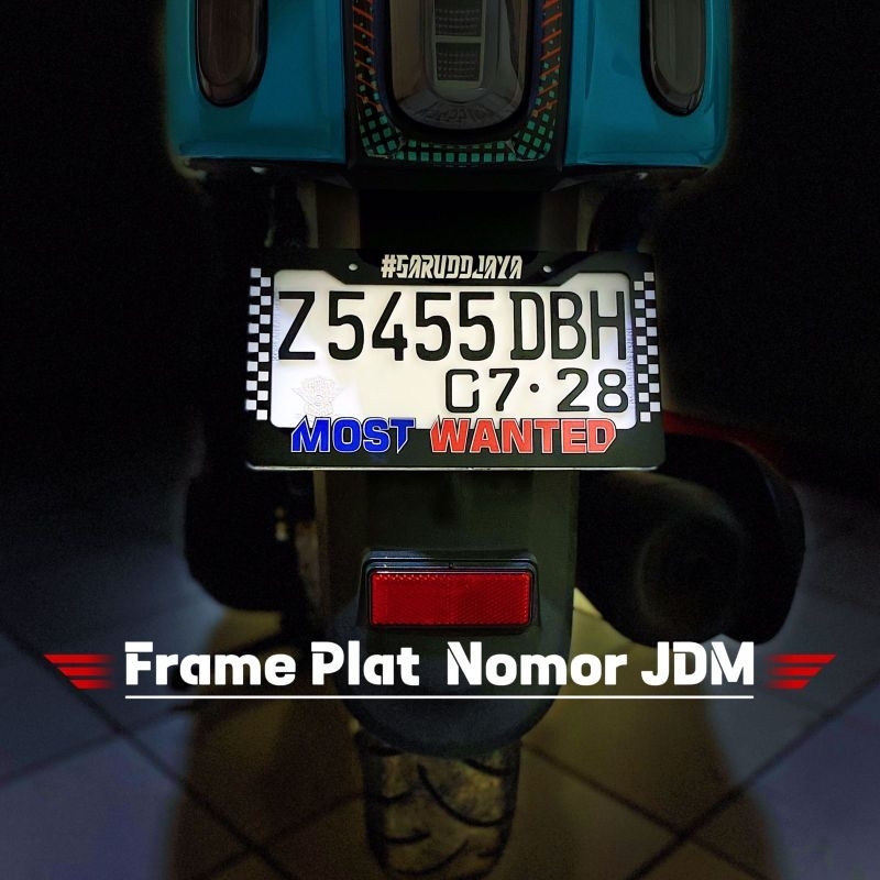 Jual Frame Plat Nomor JDM Custom Include Baut Tanam | Shopee Indonesia