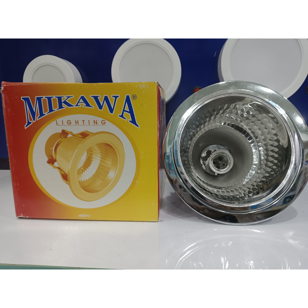 Jual Fitting Lampu Downlight Plafon Mikawa DL-556 Silver 6 inch ...