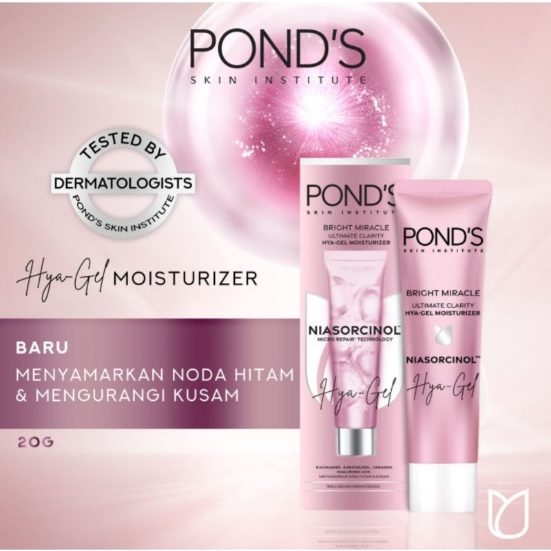 Jual Pond's Bright Miracle Ultimate Clarity Hya-Gel Moisturizer 20g | Shopee Indonesia