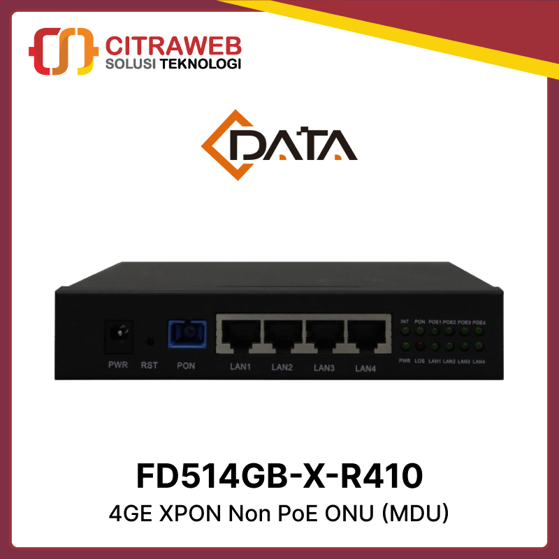 Jual C-DATA XPON ONU MDU FD514GB-X-R410 4GE GPON EPON ONT cdata fd514gb ...