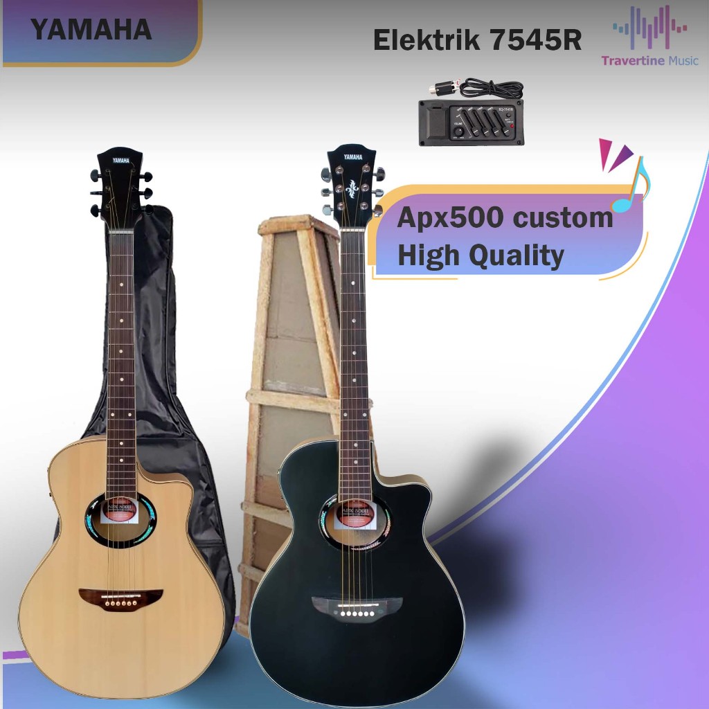 Jual Gitar Akustik Yamaha APX 500ii Elektrik 7545R Custom Hight Quality | Shopee Indonesia