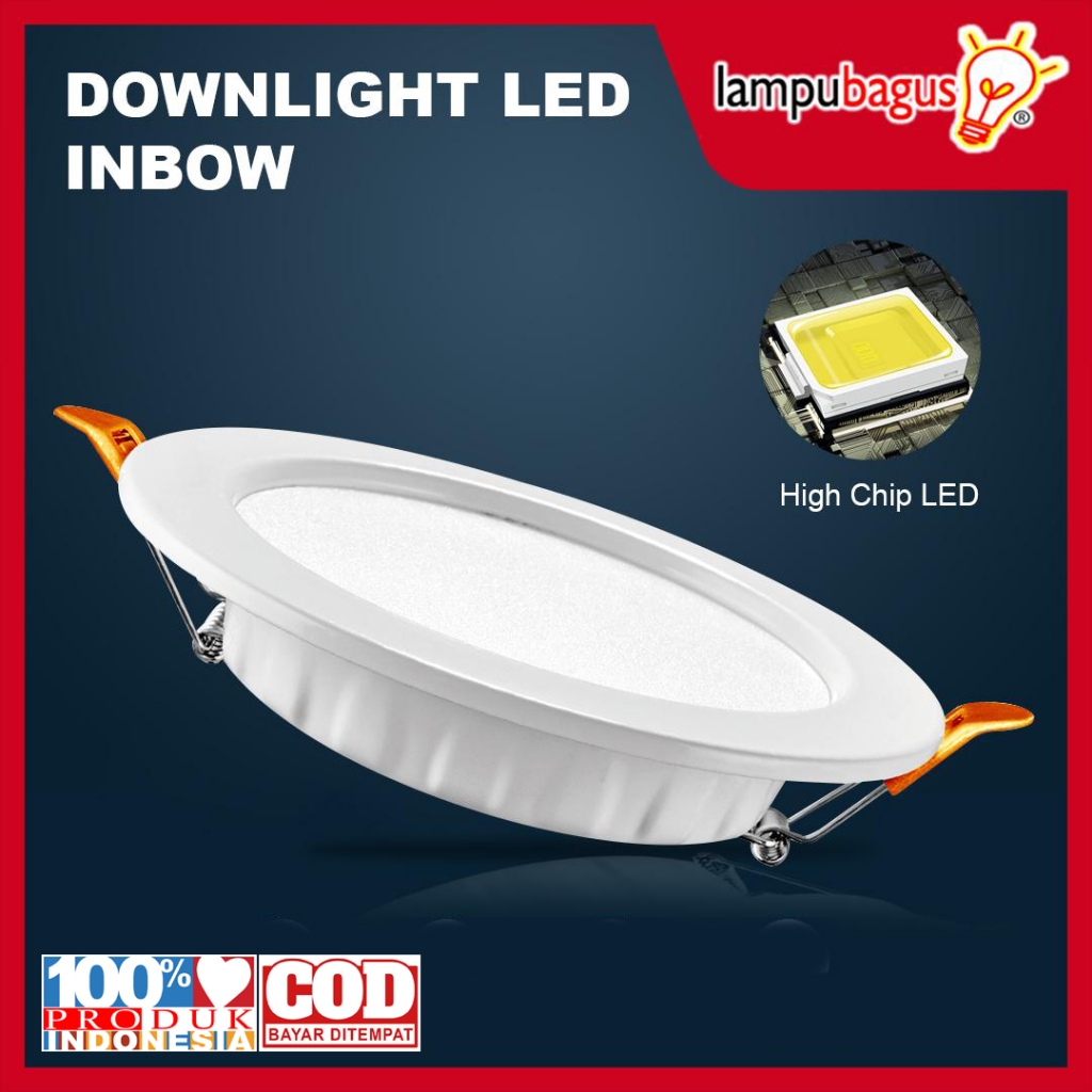 Jual Lampu Downlight LED Inbow 6W 9W 12W 18W 24W / Downlight Panel LED Inbow Bulat | Shopee ...