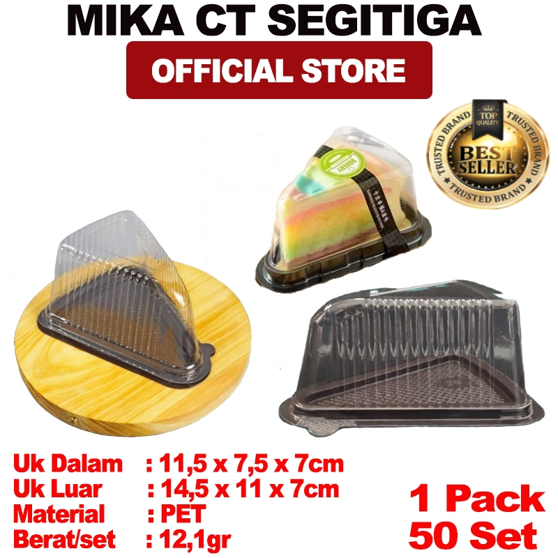 Jual Tray Mika Kue Segitiga / Mika Slice Cake CT Segitiga Puding ...