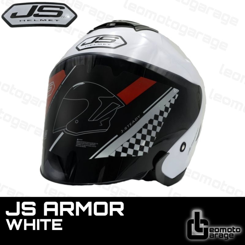 Jual HELM JS ARMOR HELM HALF FACE WHITE | Shopee Indonesia
