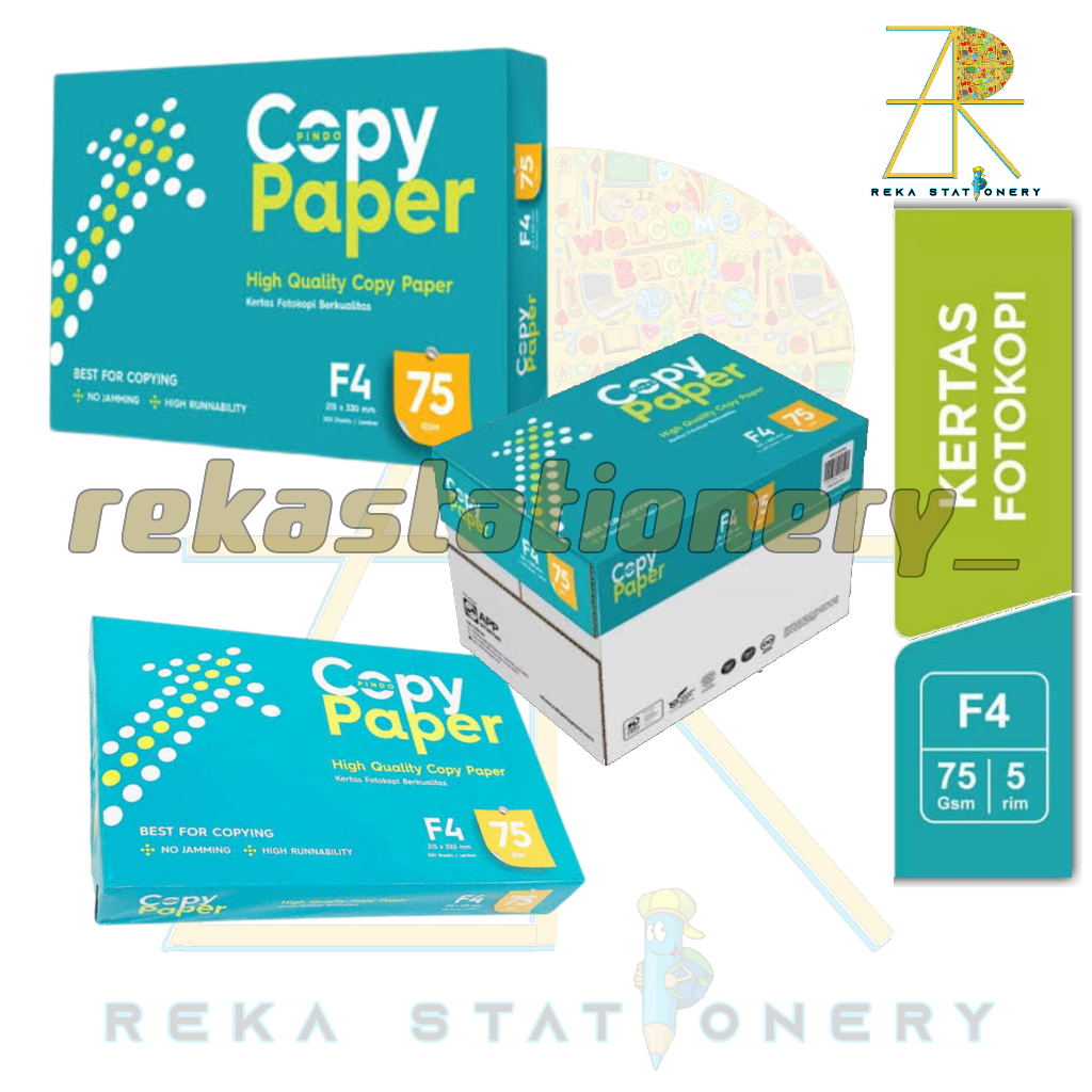 Jual Kertas Hvs F4 - 75 Gsm Copy Paper (1Rim) 500 Lembar / Kertas ...