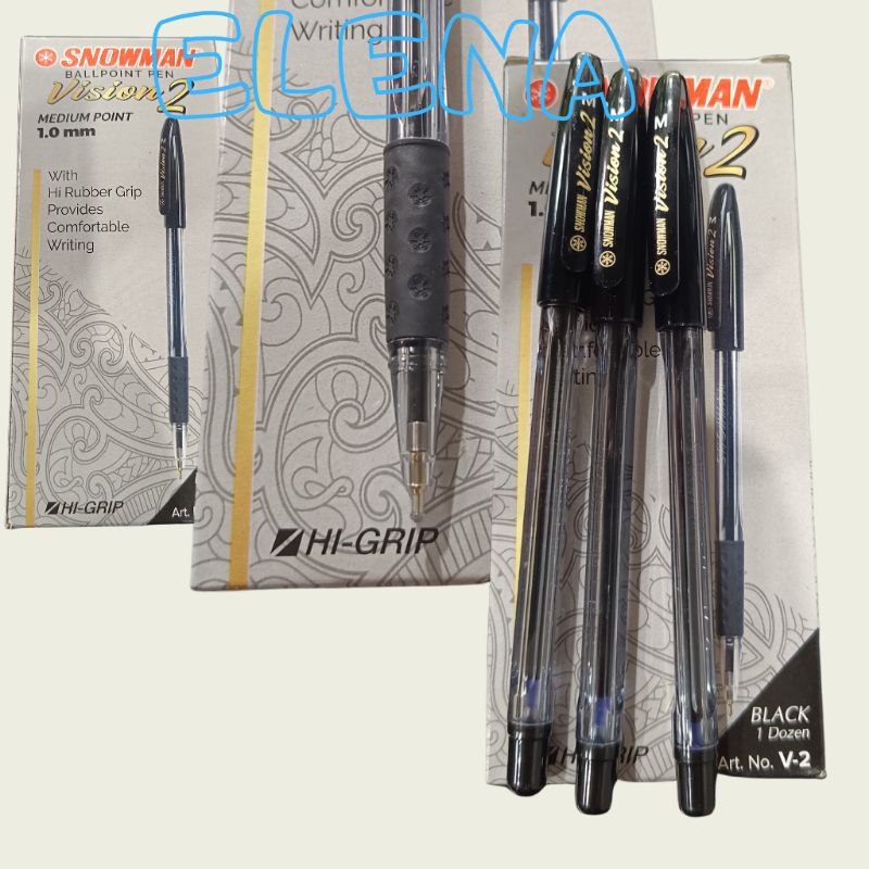 Jual pen snowman v2 hi grip 1,0 mm/pulpen snowman(3pcs) | Shopee Indonesia