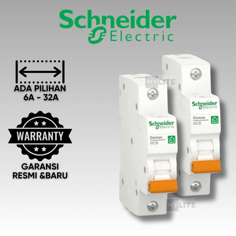 Jual Mcb schneider domae 6 ampere 10 ampere 16 ampere 20 ampere 25 ampere 32 ampere 1 phase 6a ...