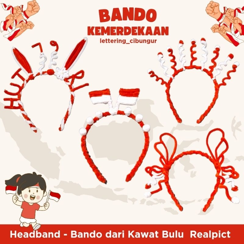 Jual bando merah putih 17 agustus dewasa dan anak- anak kemerdekaan 79 ...
