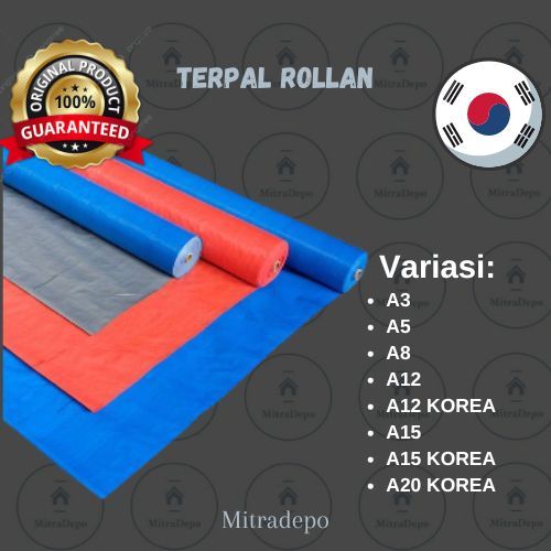 Jual TERPAL ROLL Uk. 2X100m /ROLLAN/PLASTIK/KOLAM/TENDA KUAT DAN AWET ...