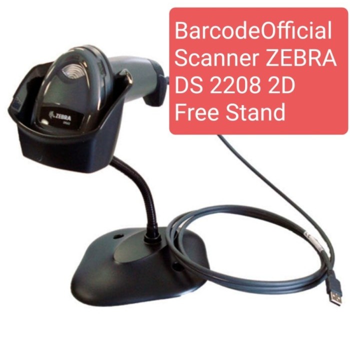 Jual BARCODE SCANNER ZEBRA DS-2208 1D & 2D ORIGINAL, ASLI HARGA TERBAIK ...