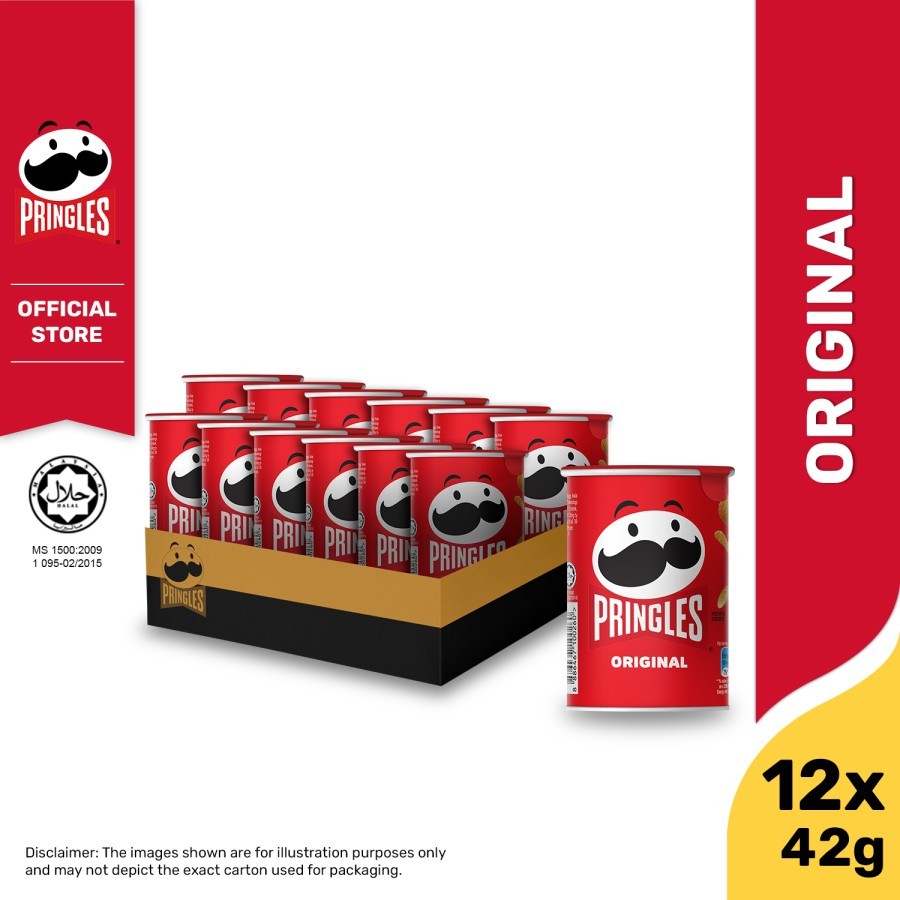 Jual [CARTON DEALS] Pringles Original Keripik 42gr (12 pcs) | Shopee ...