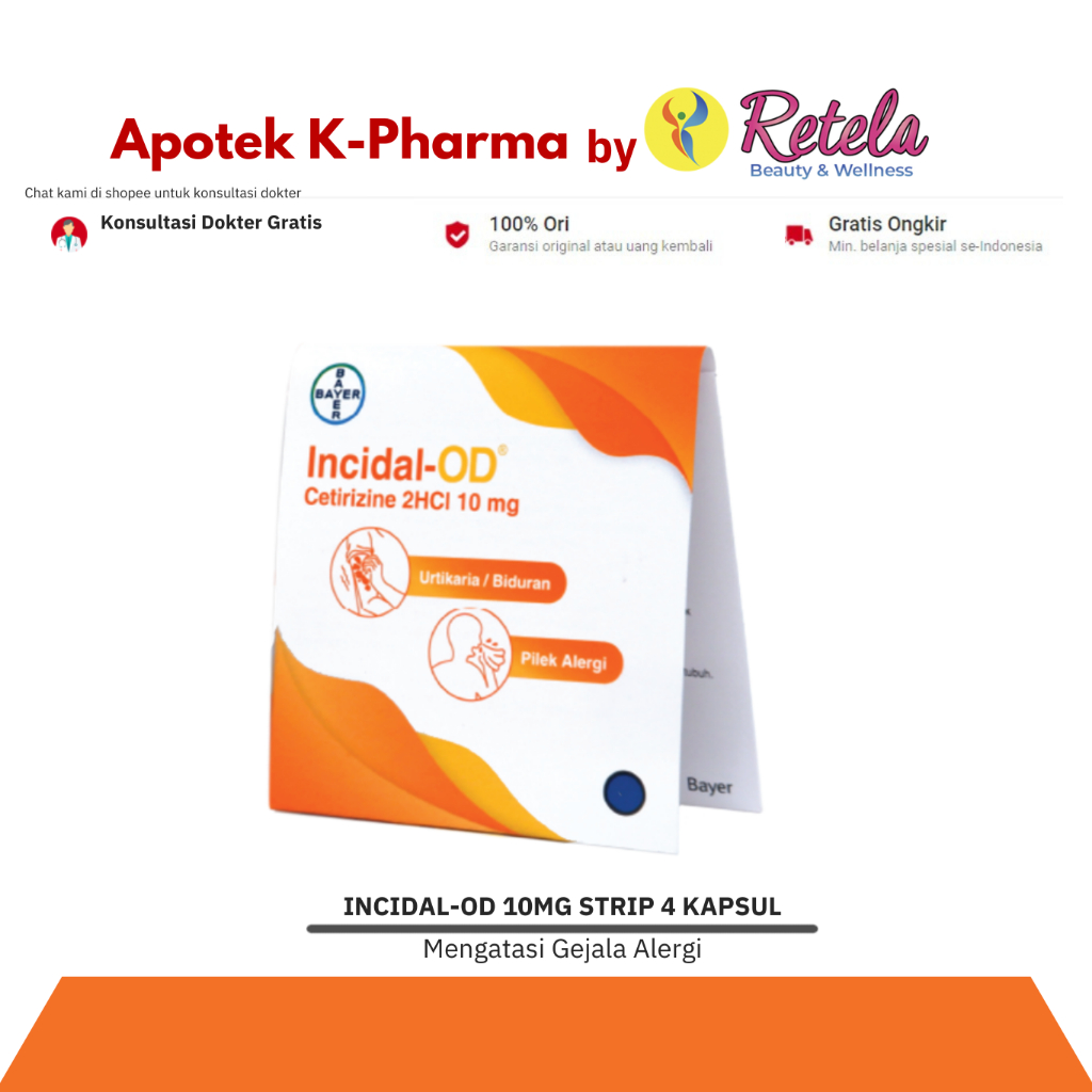 Jual INCIDAL-OD 10MG STRIP 4 CAPSUL | Shopee Indonesia
