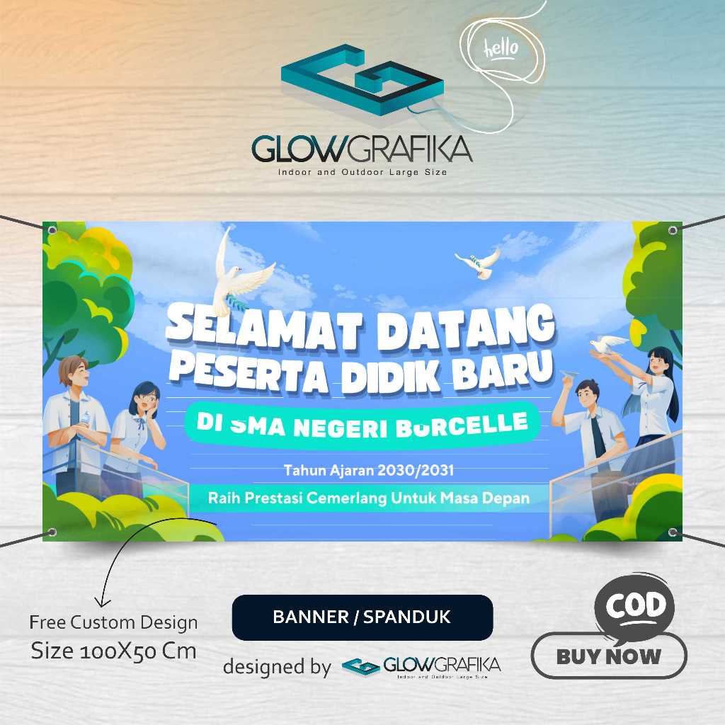Jual Cetak Spanduk Banner Ucapan Selamat Datang Peserta Didik Baru ...