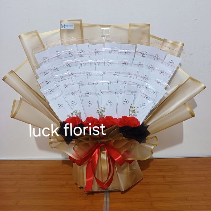 Jual Buket uang 50 lembar kosongan/bunga palsu, buket uang ultah ...