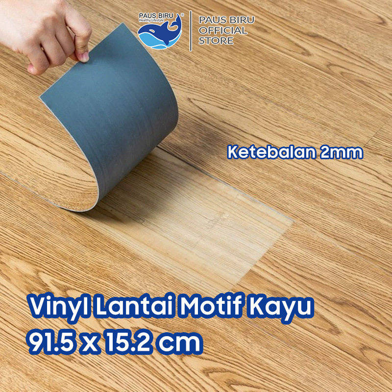 Jual Paus Biru - Vinyl Lantai Flooring Wallpaper Dinding Motif Kayu 91 ...