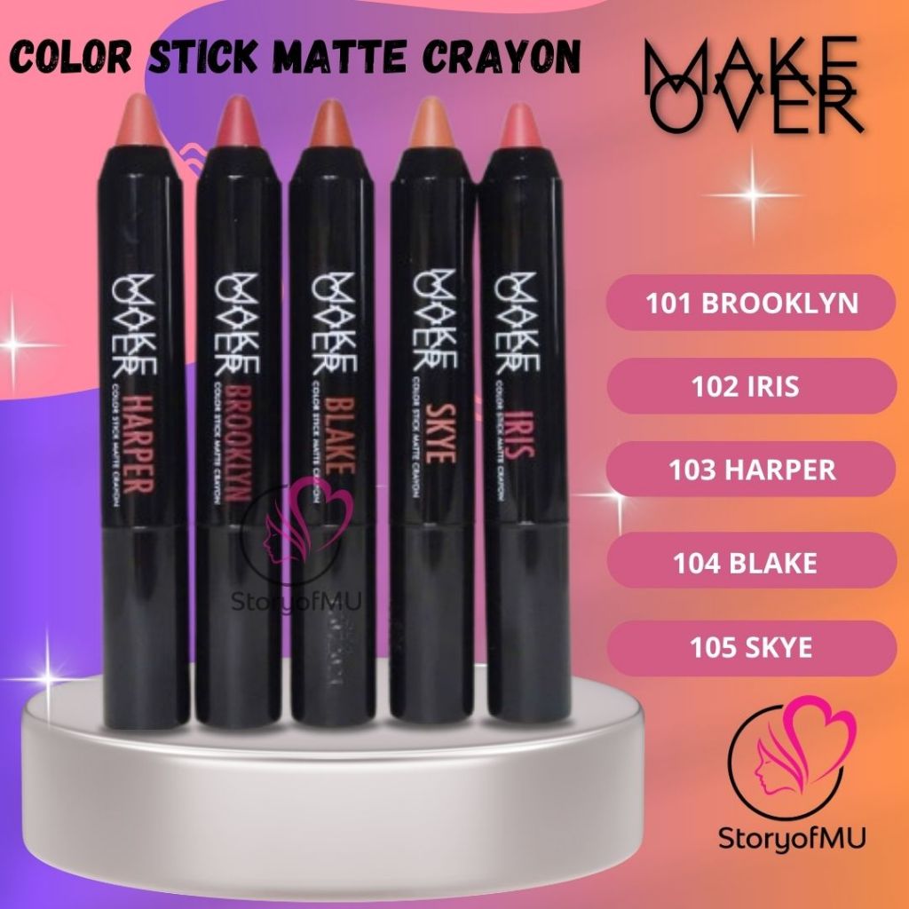 Jual ️ StoryofMU ️ Make Over / MakeOver Color Stick Matte Crayon 2.6g ...