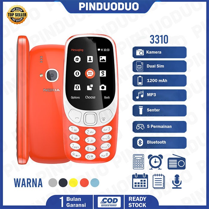 Jual hp nokia 3310 Berkualitas Garansi 1 Bulan | Shopee Indonesia