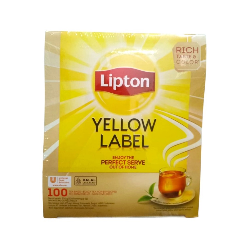 Jual Teh Celup Kemasan Lipton Yellow Label Black Tea with Enveloped or ...