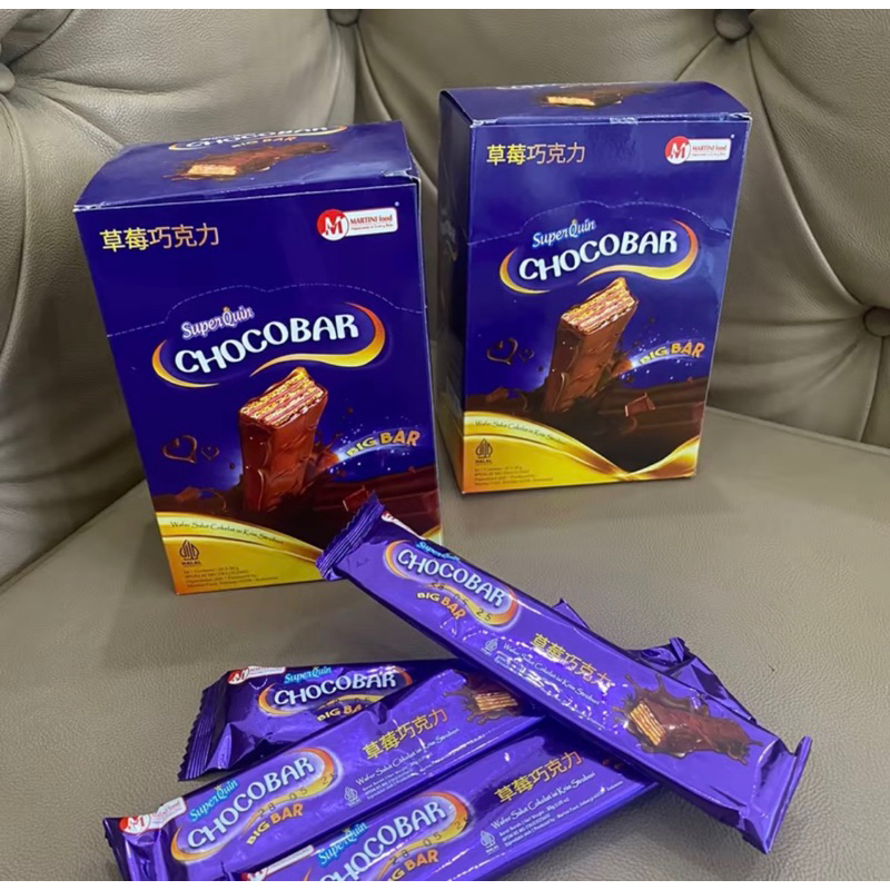 Jual (PAKET 2DUS ISI40 COKLAT) BIG BAR CHOCOBAR SIZE BESAR SUPERQUEEN BY MARTINI FOOD | Shopee ...
