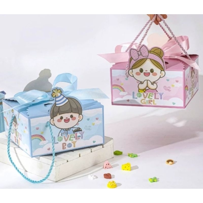 Jual 23x23cm Large Box Souvenir Ulang Tahun Anak Goodie Bag Snack Ultah ...