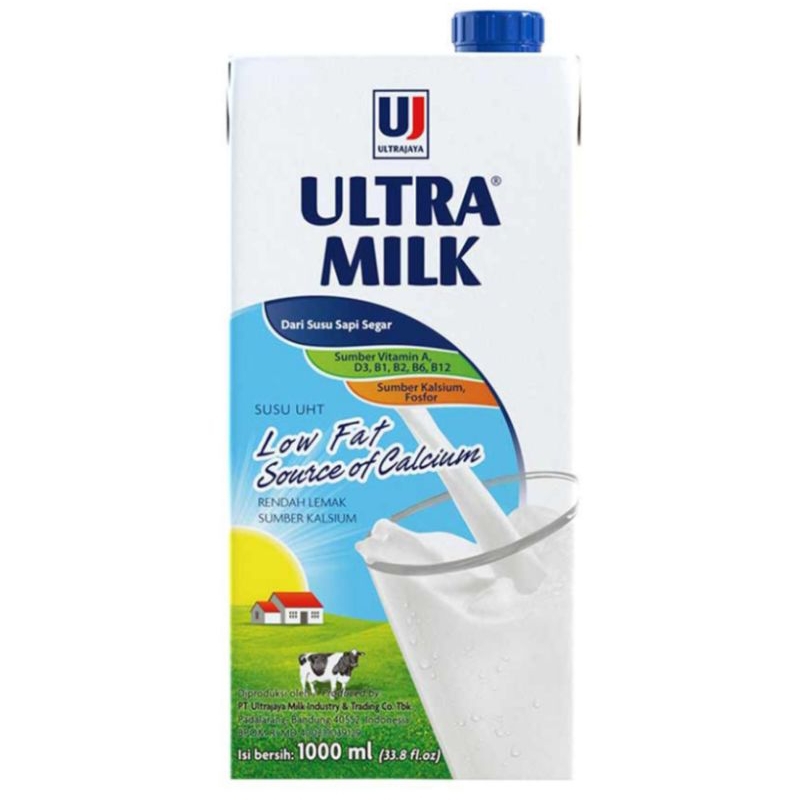 Jual Ultra Milk uht Low Fat Plain 1Liter | Shopee Indonesia