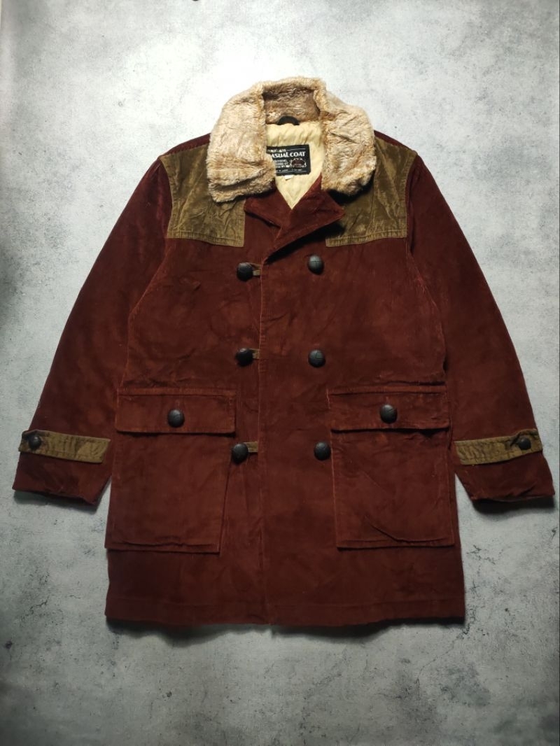 Jual Town'sMan Casual Corduroy Vintage Western Ranch Coat | Shopee ...