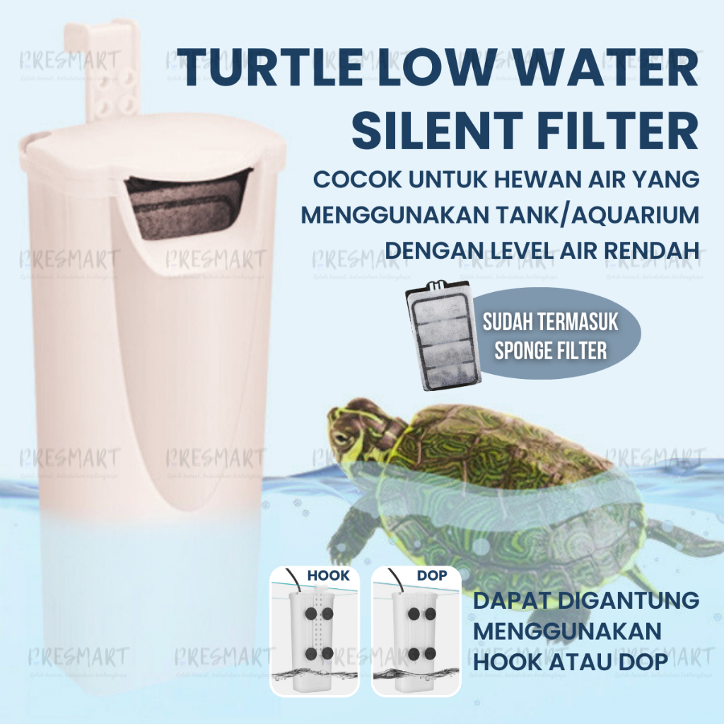 Jual Turtle Low Water Pompa Air Dangkal Mesin Filter Aquarium Akuarium Kandang Tempat Ember Bak ...