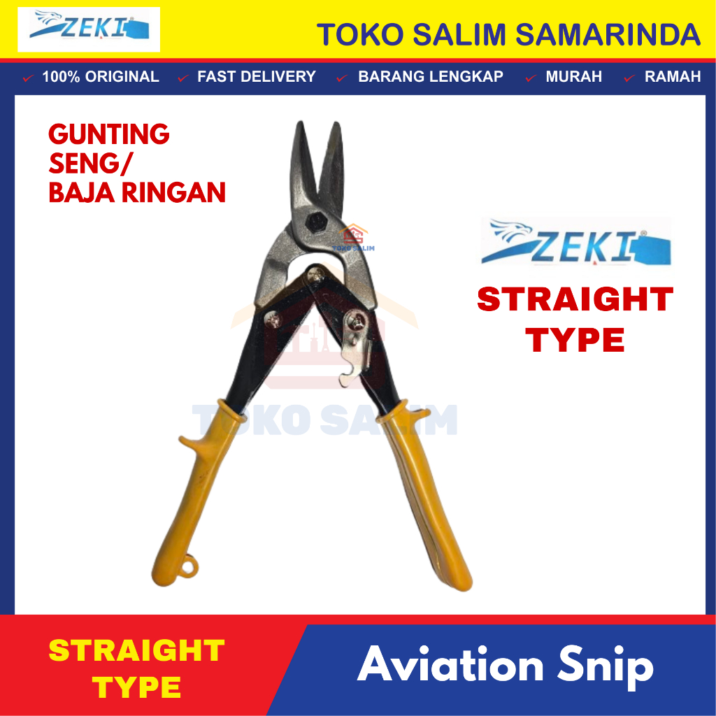 Jual Aviation Snip Straight Zeki - Gunting Seng / Baja Ringan / Hollow ...