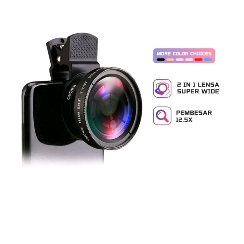 Jual lensa makro super ultra wide 0.5 cocok untuk semua merk hp ...