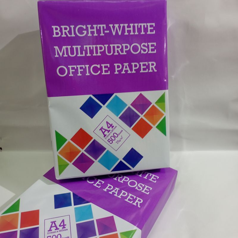 Jual KERTAS HVS BMO PAPER A4 75gsm ( 500 lembar ) / rim | Shopee Indonesia