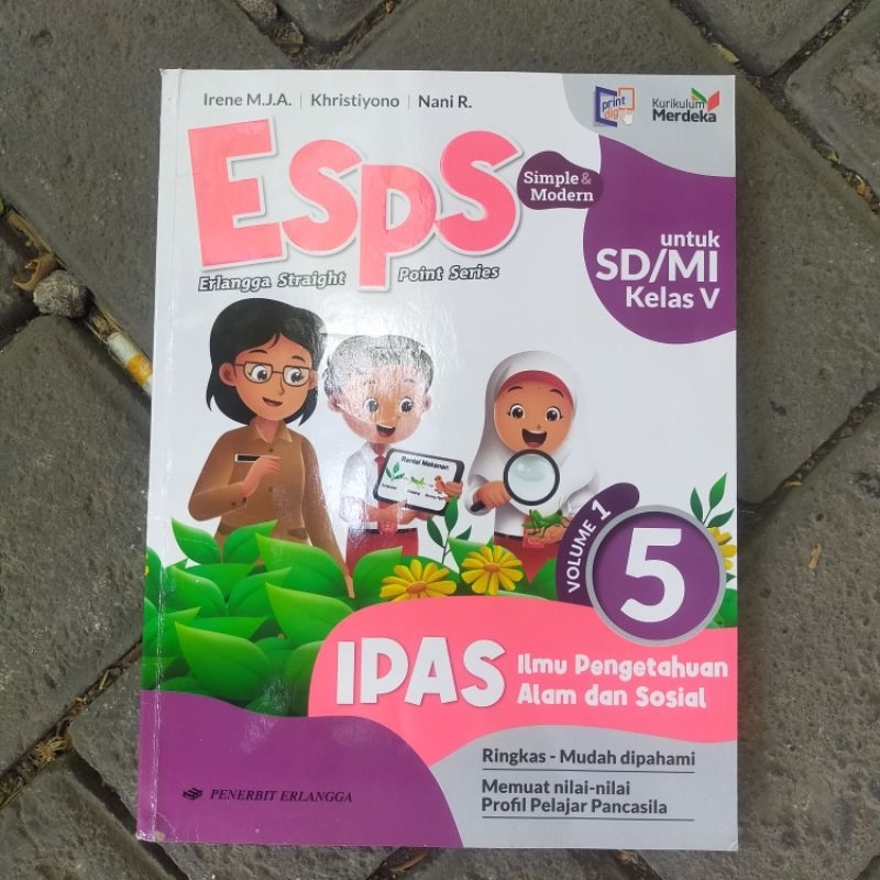 Jual ESPS IPAS ( ILMU PENGETAHUAN ALAM DAN SOSIAL) VOLUME 1 UNTUK SD KELAS 5 SD/MI KURIKULUM ...
