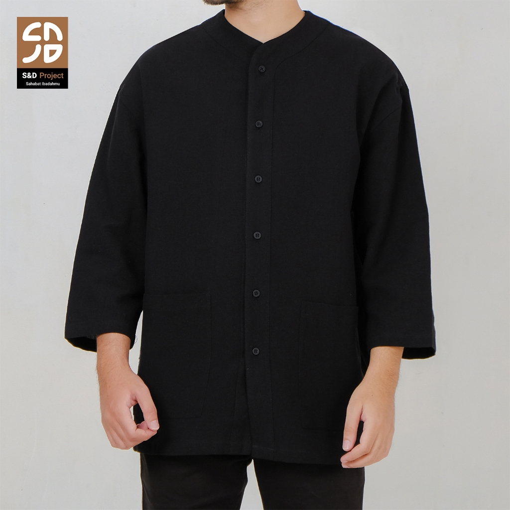 Jual S&D Project Baju Koko Rasikh Lengan 7/8 Katun Linen Fumiko ...